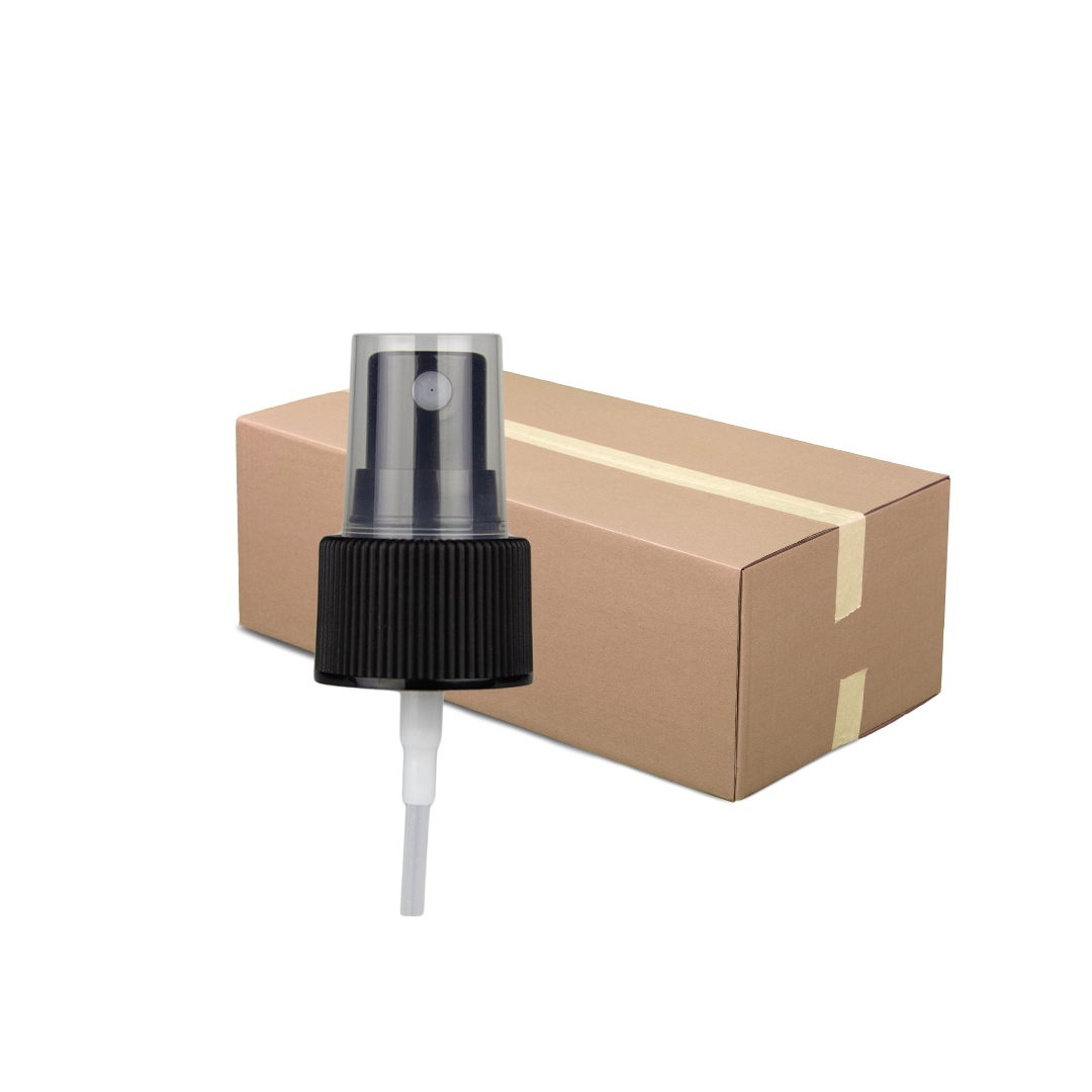 Black Atomiser / Spritzer - Fine Mist Spray - Ribbed - 24mm (24/410 ...