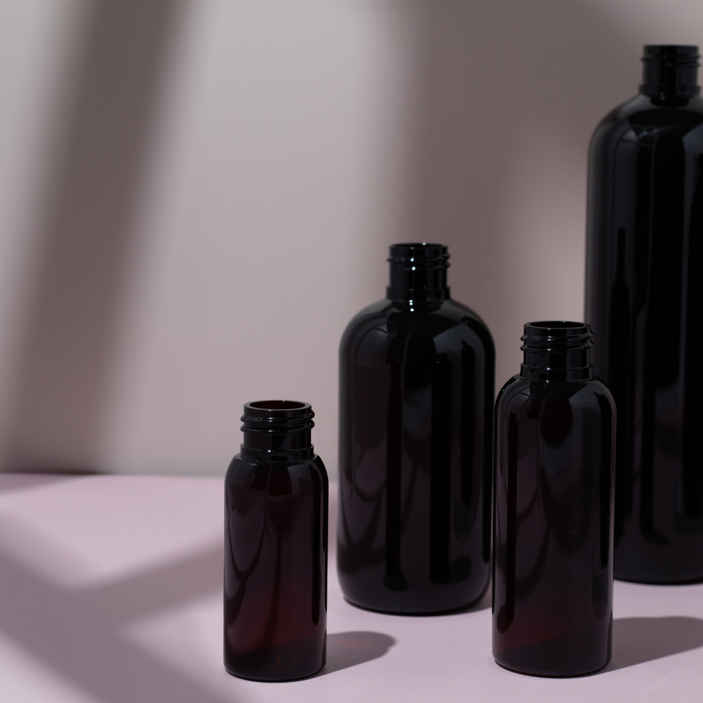 500ml Amber Plastic Bottle PET 'Tall Boston' - 24mm (24/410) – Craft 360