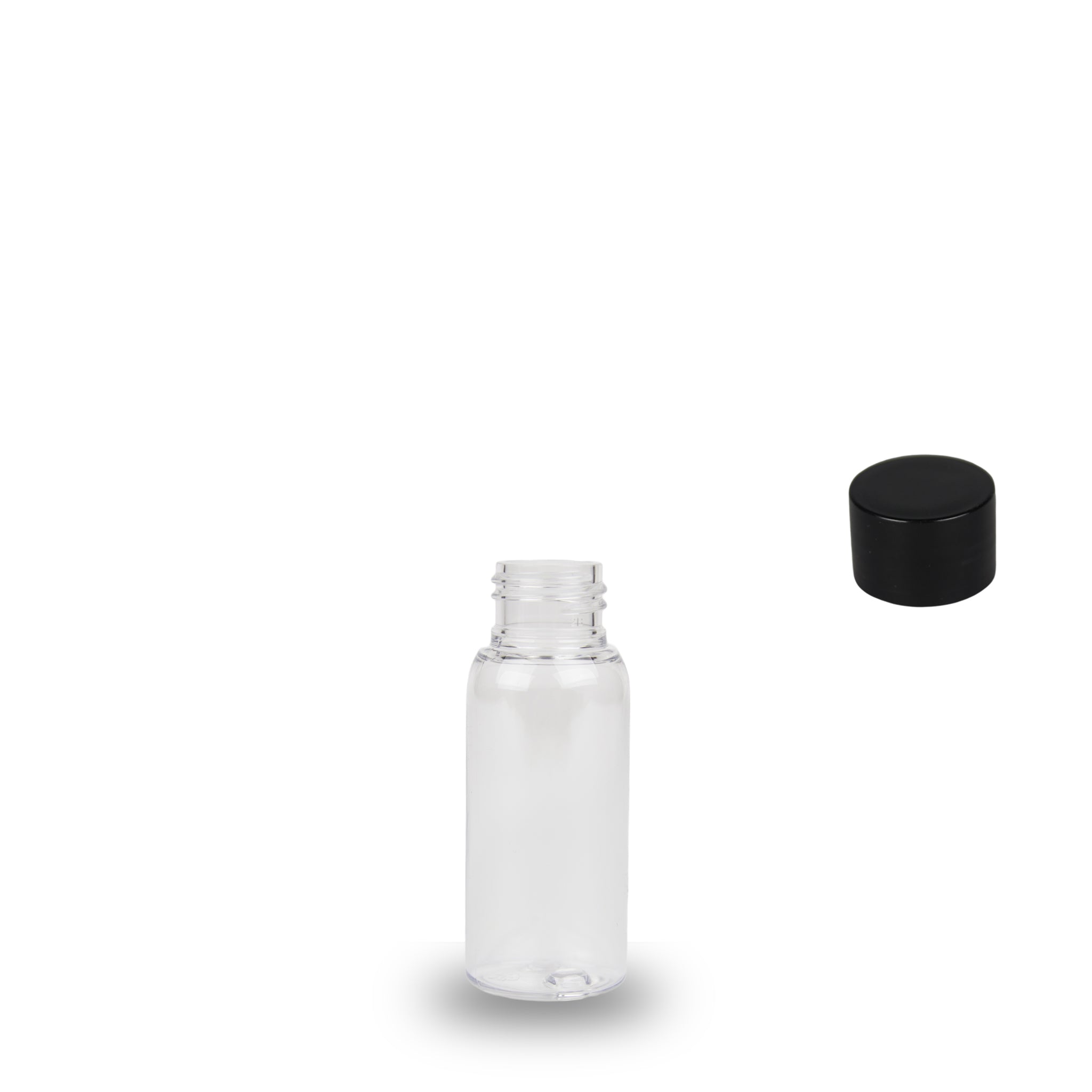 50ml Plastic Bottle PET - 'Tall Boston' - (Screw Cap) - 24mm (24/410 ...