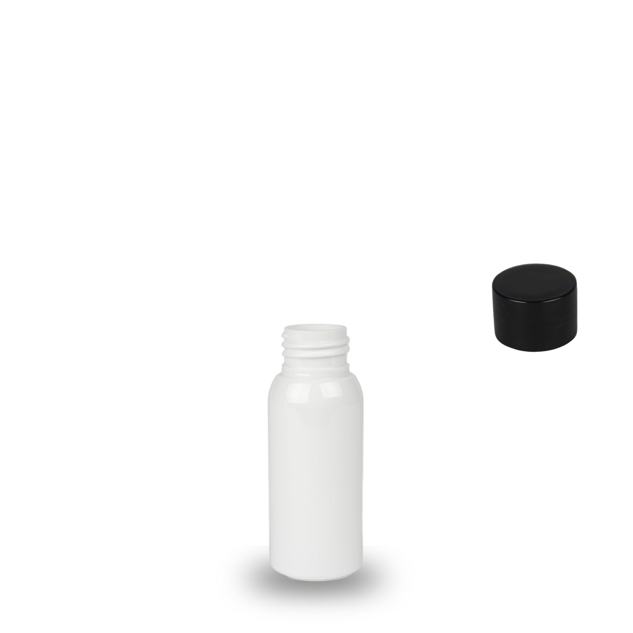 50ml Plastic Bottle PET - 'Tall Boston' - (Screw Cap) - 24mm (24/410 ...